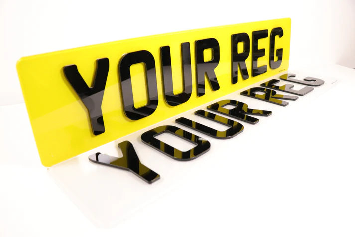 4D Number Plates 3mm acrylic digits – Your Number Plates